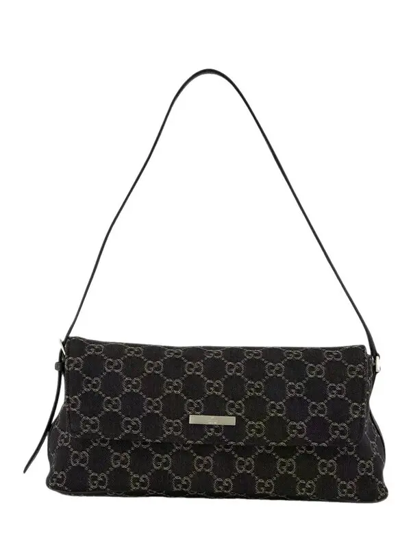 Gucci Gg Supreme Canvas Shoulder Bag - Black