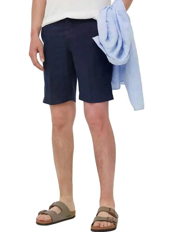BENETTON Chino Shorts With Side Pockets - Blue