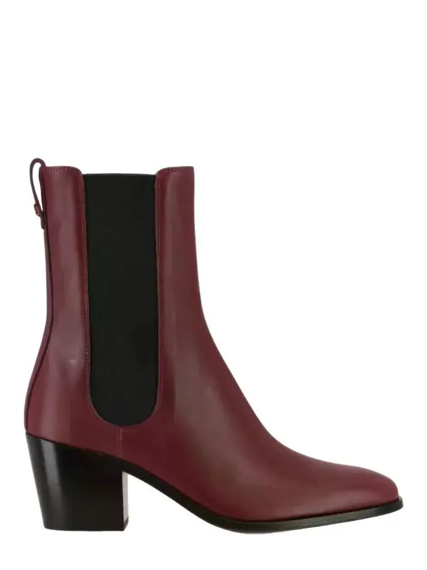 TOD'S Elasticated-panel Ankle Boots - Red