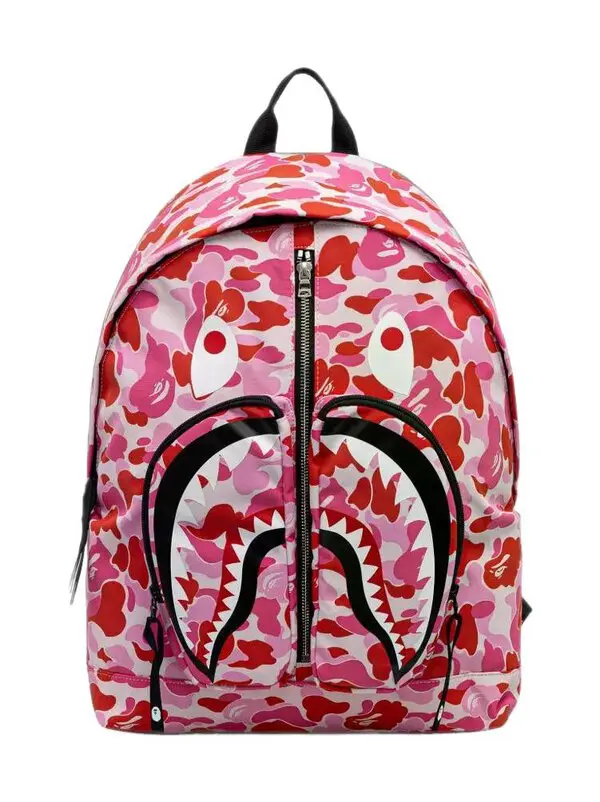 A BATHING APE Abc Camo Shark Backpack - Pink