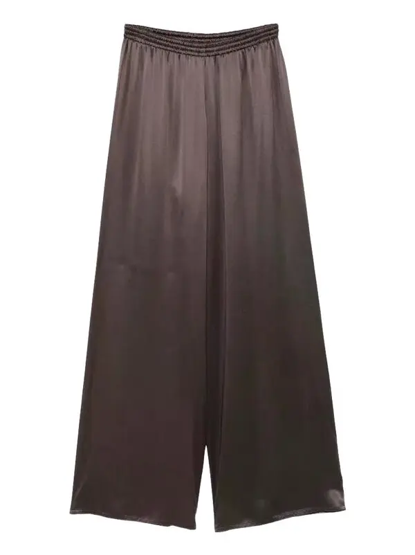 Dusan Satin Finish Palazzo Pants - Purple