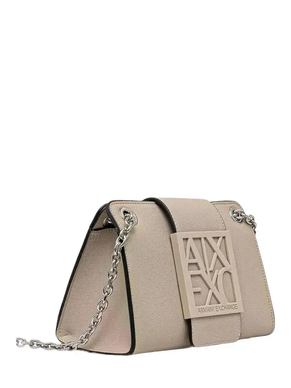 Armani Exchange Logo Plaque Mini Bag - Neutrals