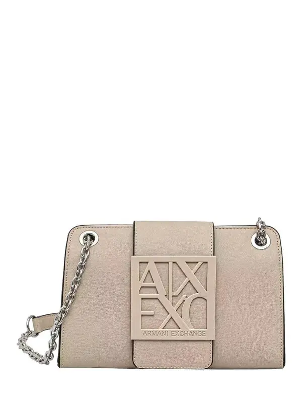 Armani Exchange Logo Plaque Mini Bag - Neutrals