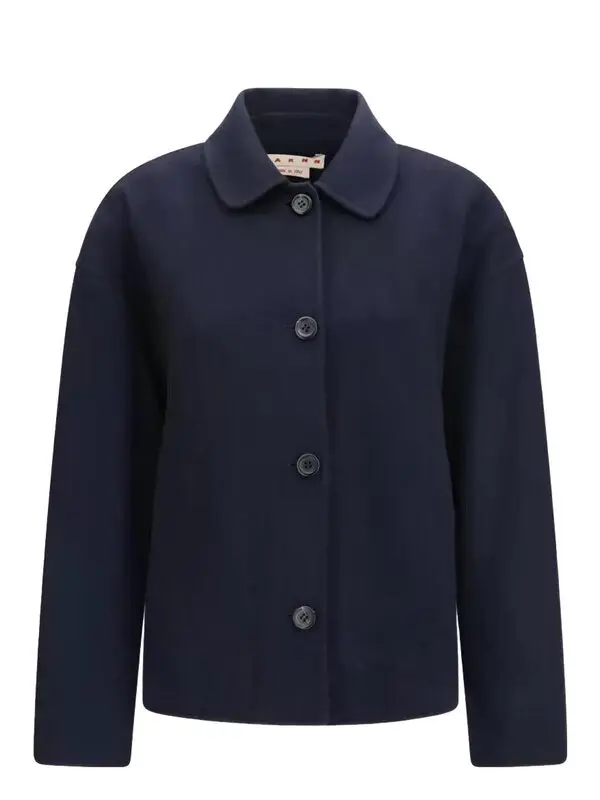 Marni Button-down Wool Jacket - Blue