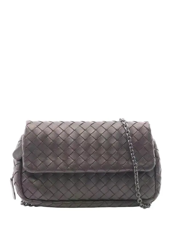 Bottega Veneta Mini Intrecciato Olimpia Crossbody Bag - Brown