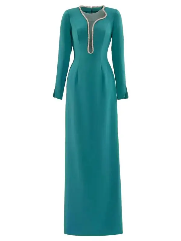 SAIID KOBEISY Embellished Maxi Dress - Green