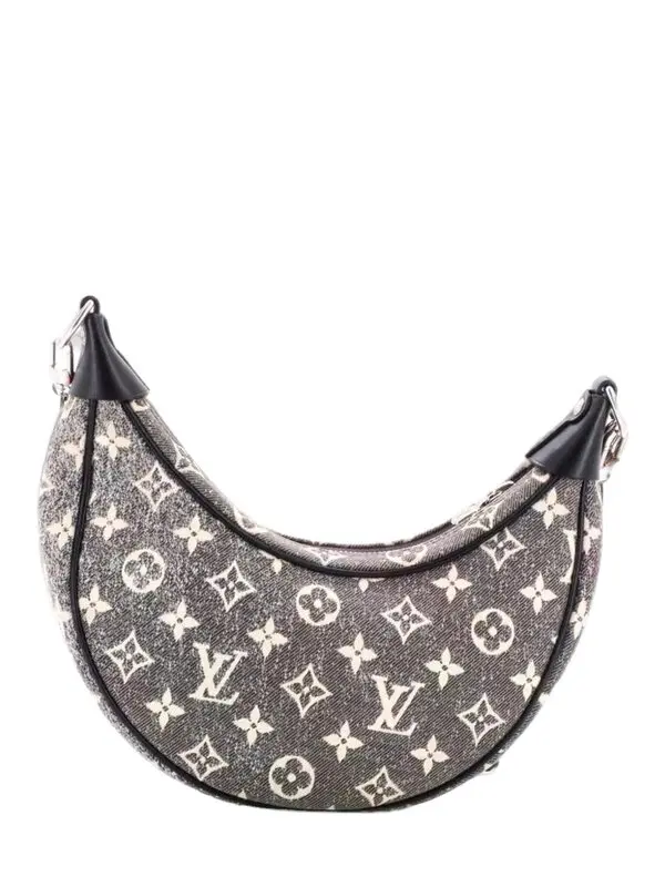 LOUIS VUITTON Monogram Jacquard Denim Hobo Bag - Grey