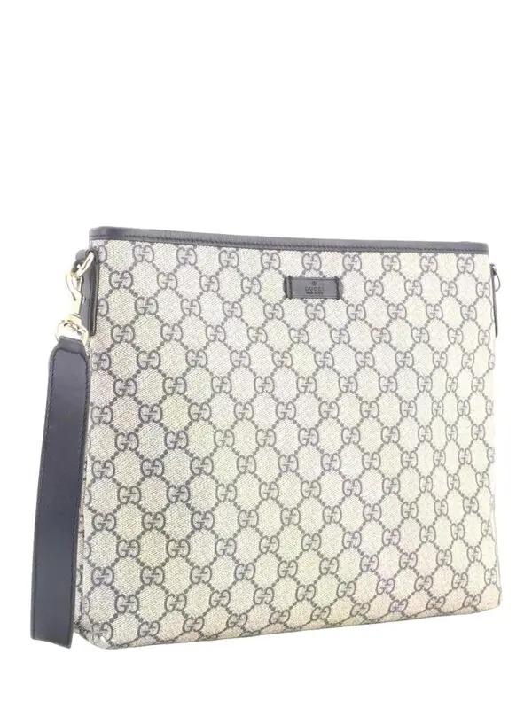 Gucci Gg Coated Canvas Messenger Bag - Blue