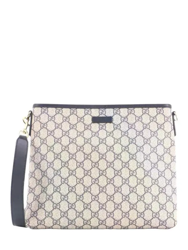 Gucci Gg Coated Canvas Messenger Bag - Blue