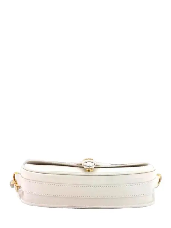 Dior Bobby Flap East West Crossbody Bag Leather - White