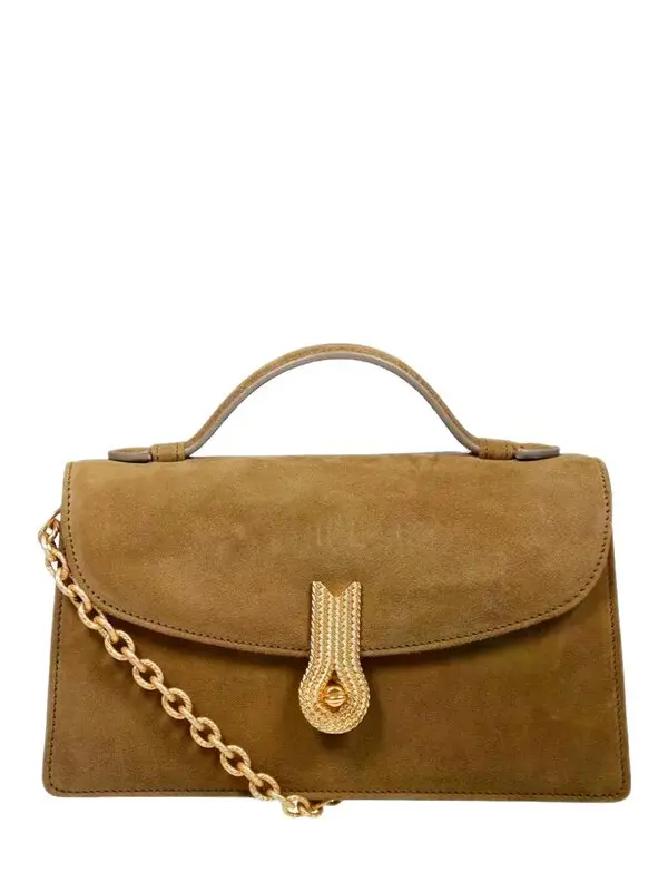 AMATO DANIELE Queen Altrove Suede Chain-link Crossbody Bag - Brown