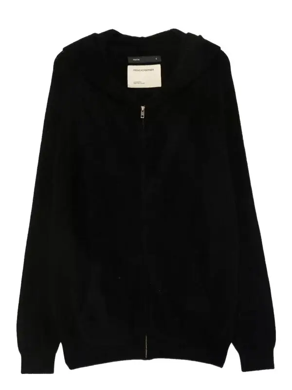 Frenckenberger Zip-up Knitted Cardigan - Black