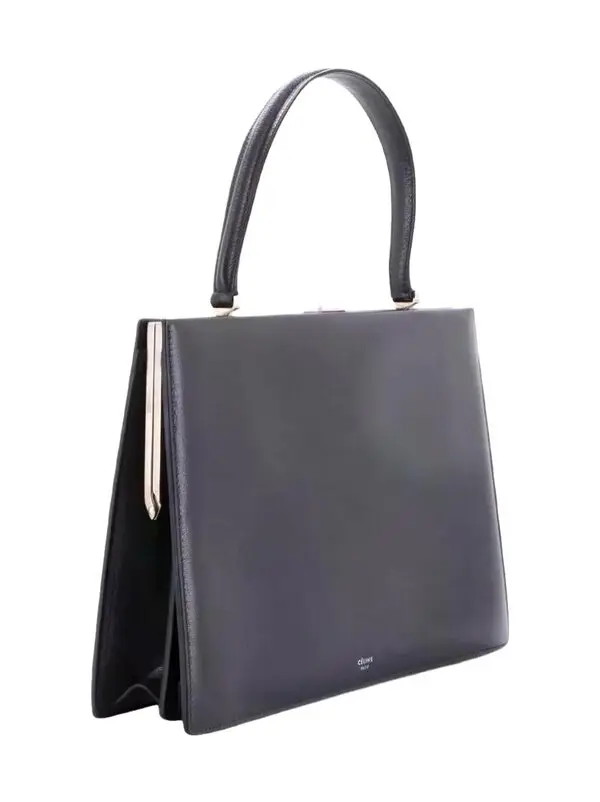 Celine Clasp Top Handle Bag - Grey
