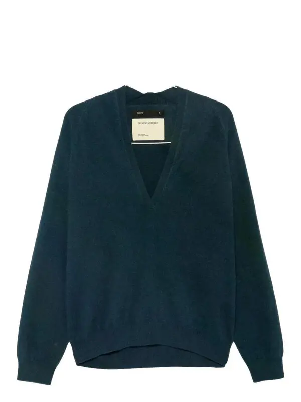 Frenckenberger Johnny Cashmere V-neck Sweater - Blue