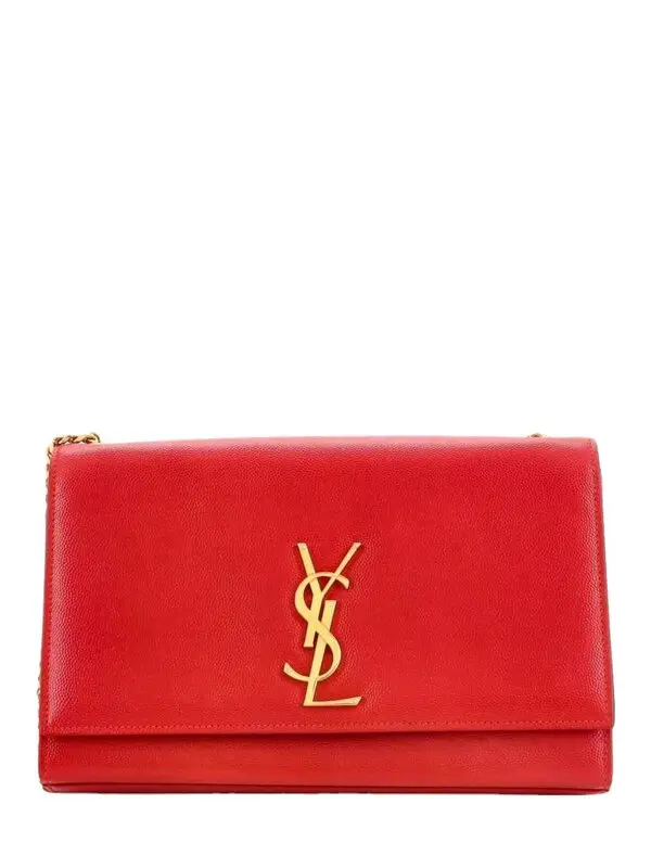Saint Laurent Classic Monogram Grainy Leather Medium Crossbody Bag - Red
