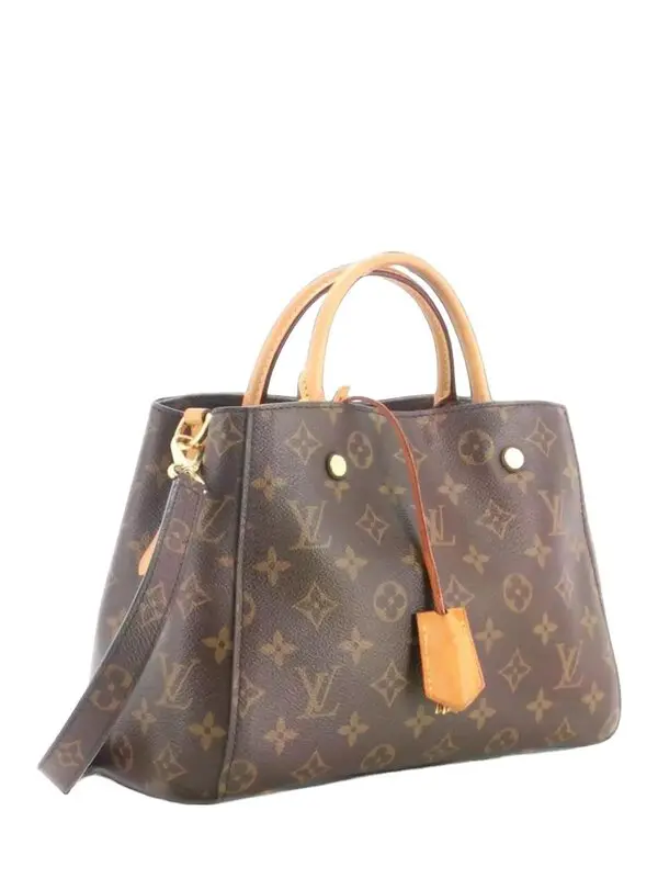LOUIS VUITTON Montaigne Monogram Canvas Bb Satchel Handbag - Brown