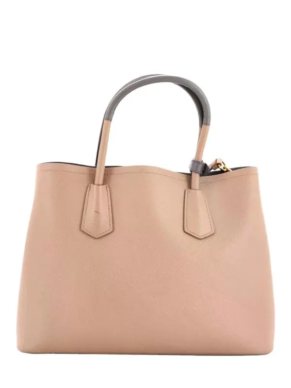 Prada Saffiano Leather Medium Tote Bag - Neutrals