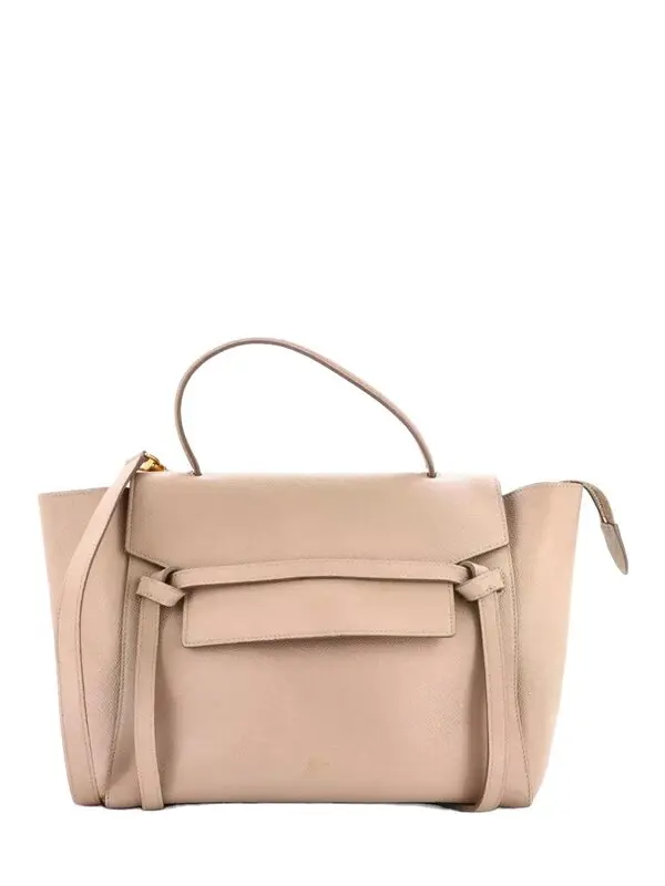 Celine Textured Leather Mini Belt Bag - Neutrals