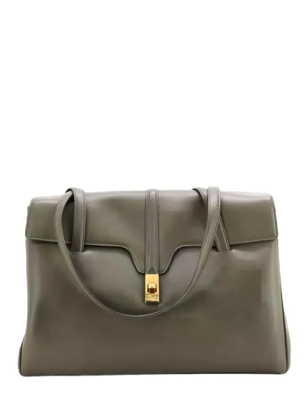 Celine Soft 16 Shoulder Bag In Smooth Calfskin - Green
