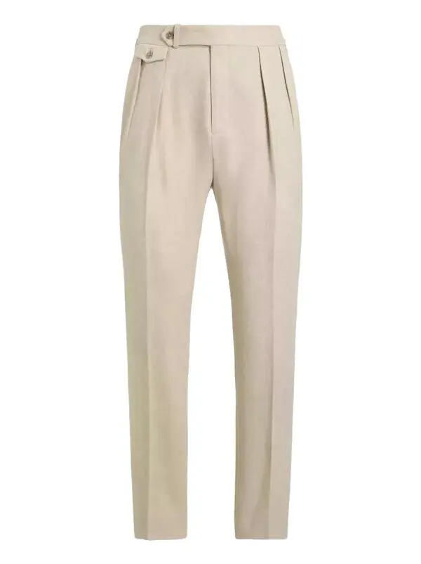 Polo Ralph Lauren Wool Flannel Tailored Trousers - Neutrals
