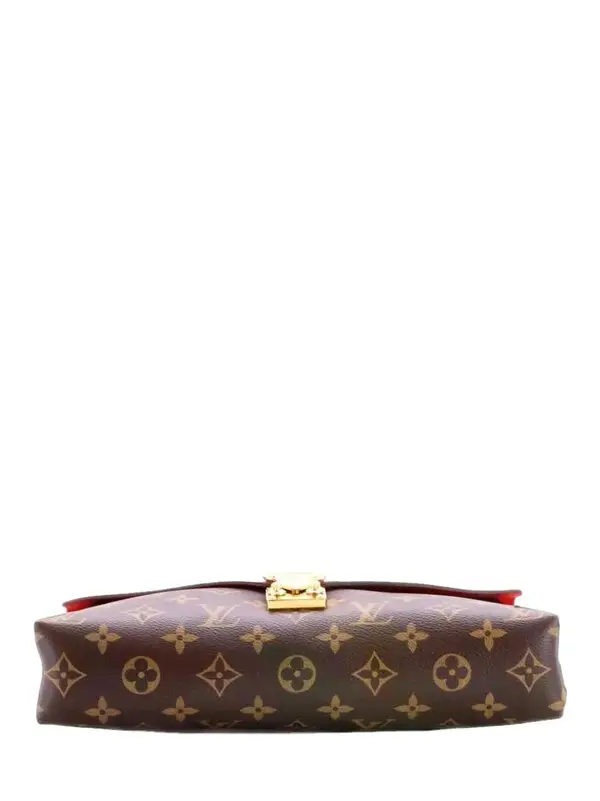 LOUIS VUITTON Pallas Chain Monogram Canvas And Calfskin Shoulder Bag - Red