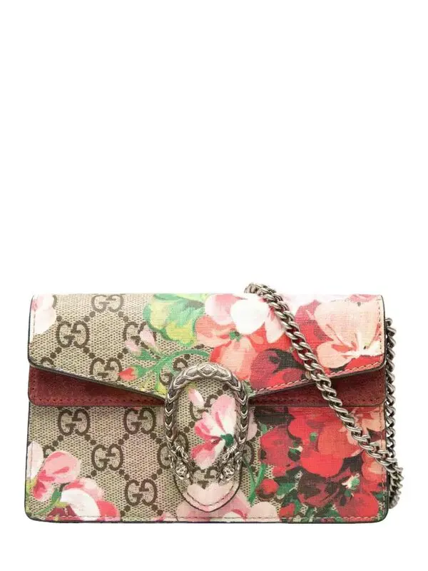 Gucci Mini Gg Supreme Blooms Dionysus Crossbody Bag - Neutrals