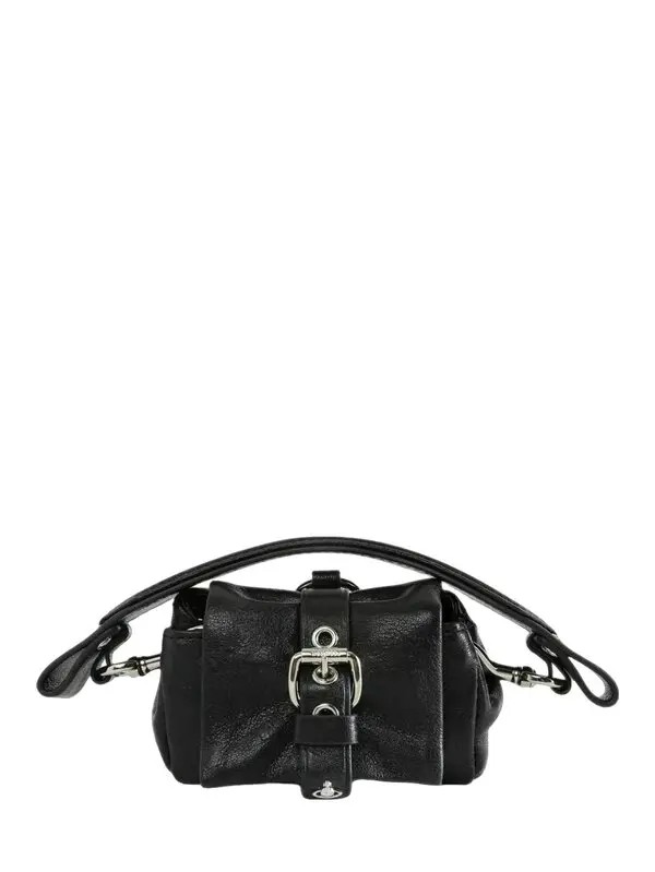 VIVIENNE WESTWOOD Hazel Treasure Leather Mini Bag - Black