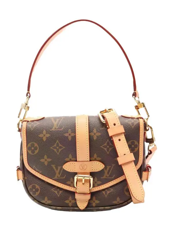 LOUIS VUITTON Monogram Saumur Bb Satchel - Brown
