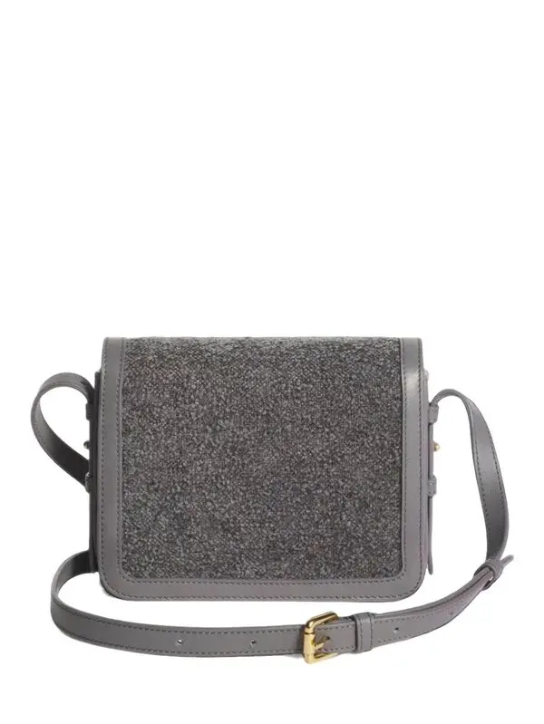 Maison Kitsuné Edie Fox Plaque Shoulder Bag - Grey