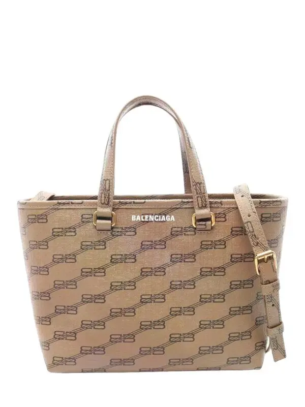 Balenciaga Bb Monogram Tote Bag - Neutrals