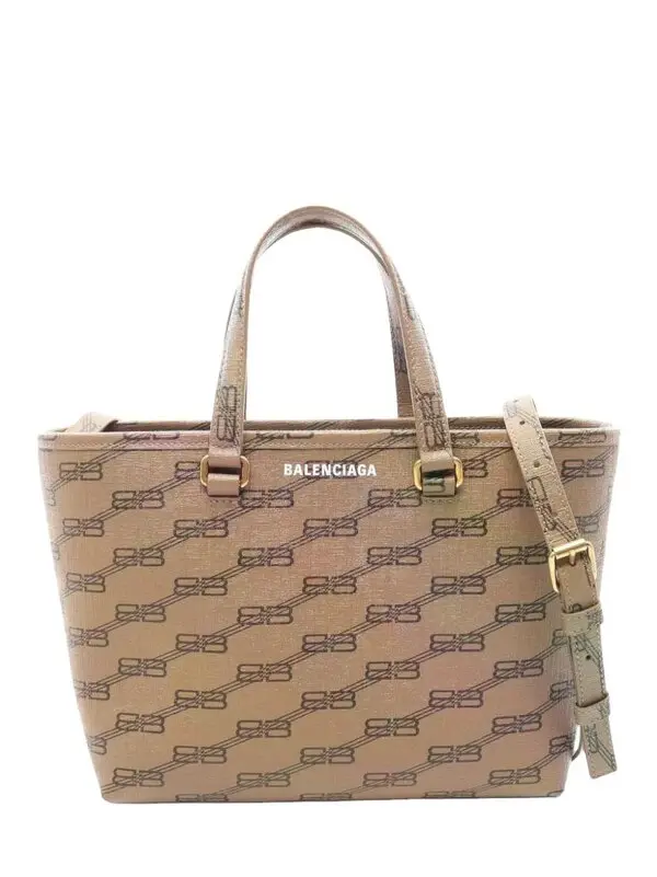 Balenciaga Bb Monogram Tote Bag - Neutrals