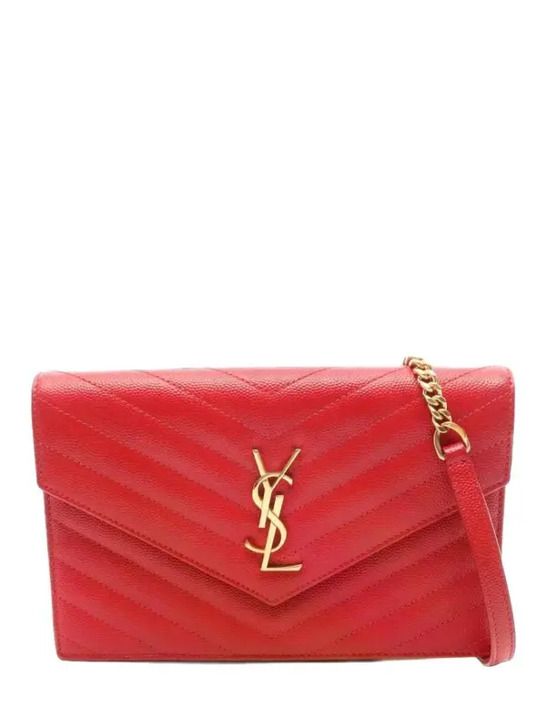 Saint Laurent 2000s Cassandre Envelope Cross Body Bag - Red