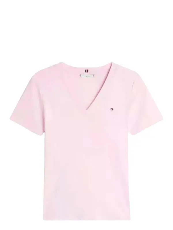 Tommy Hilfiger Slim V-neck T-shirt - Pink