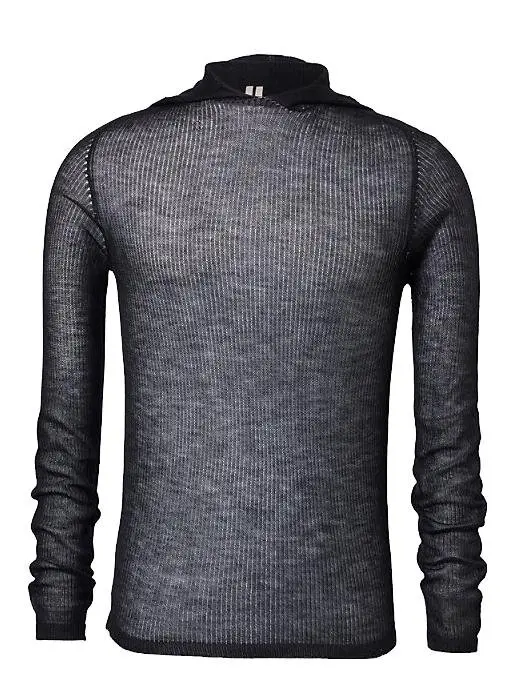 Rick Owens Cashmere Hooded Jumper - Black