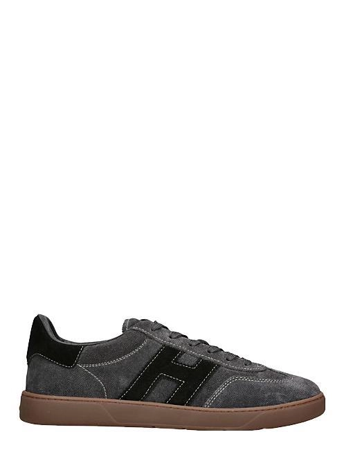 Hogan Suede Paneled Lace-up Trainers - Blk/brown