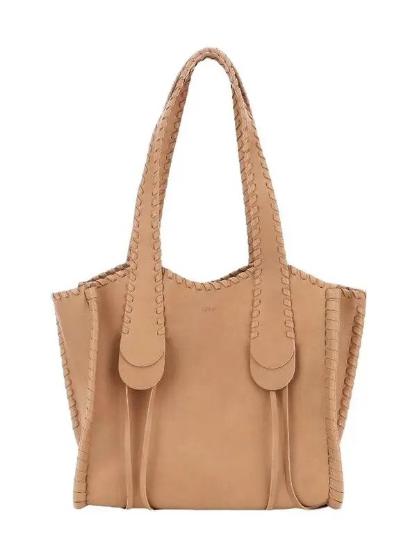 Chloé Monogram Fringe-trimmed Tote Bag - Light Tan