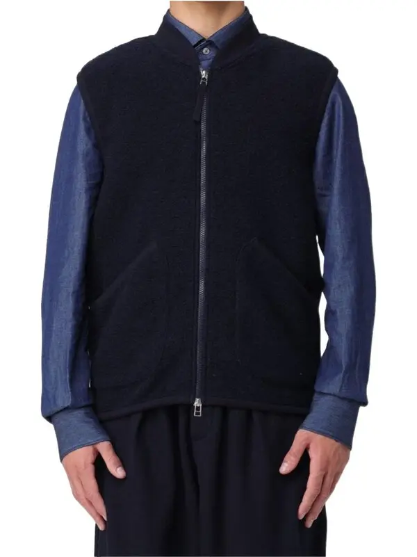 Universal Works Zip-front Fleece Vest - Navy