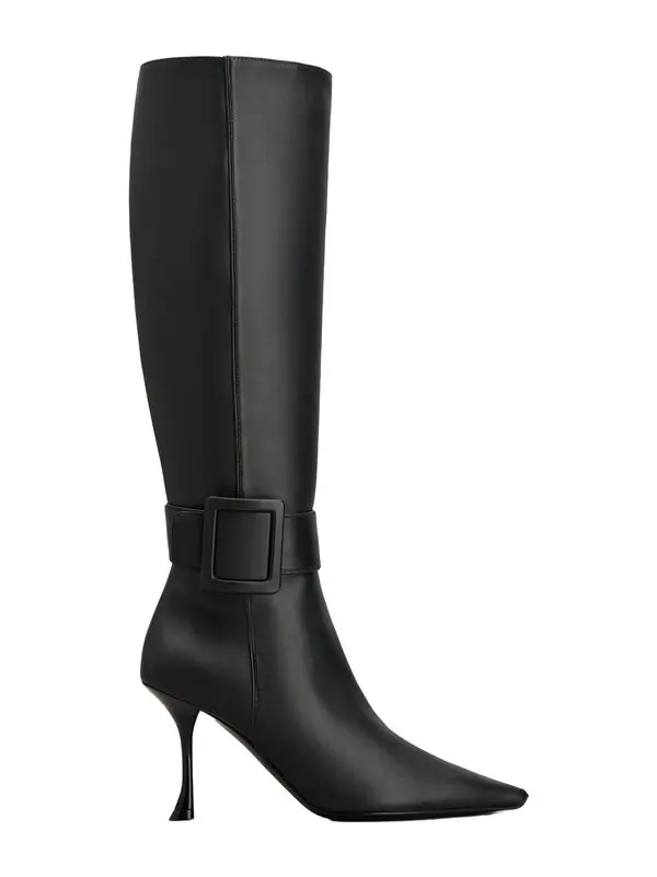 ROGER VIVIER Viv' In The City Leather Boots - Black