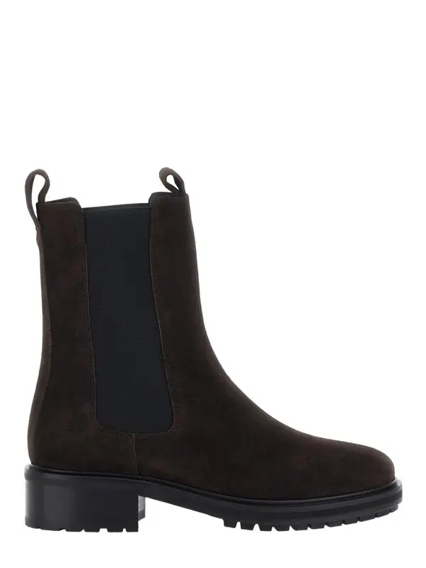 AeydĒ Round Toe Chelsea Boots - Brown