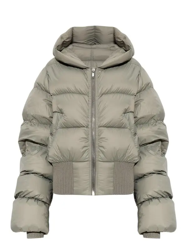 Rick Owens Hooded Down Jacket - Green