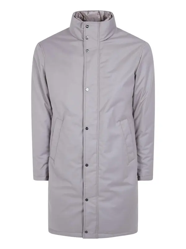 Herno Long-sleeved Down Jacket With High Collar - Grey