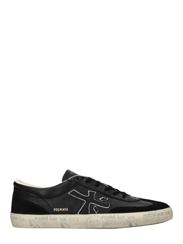 Premiata Round Toe Sneakers - Black