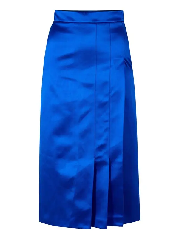 Gucci Satin Midi Skirt - Blue