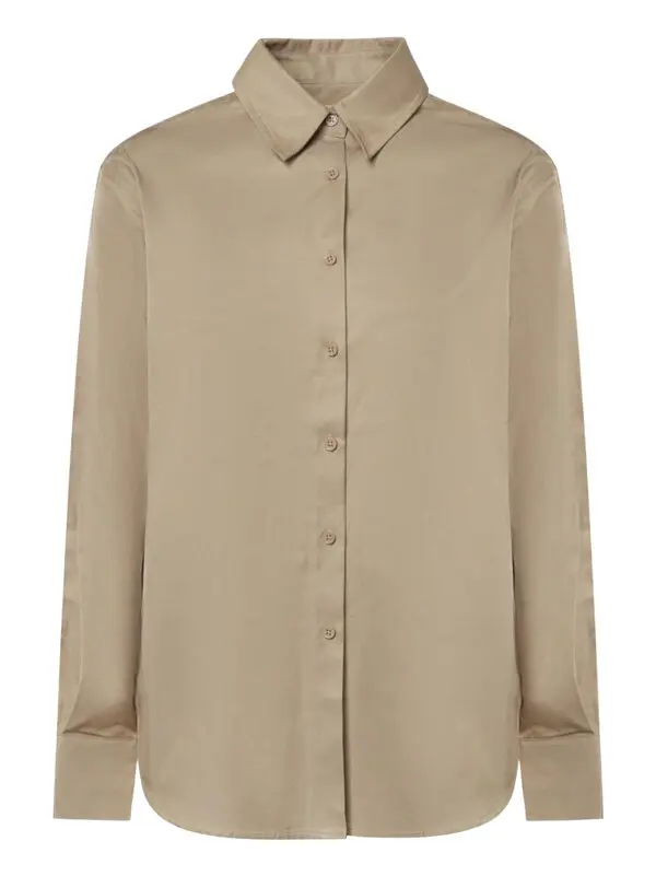 THE FRANKIE SHOP Classic Collar Shirt - Khaki