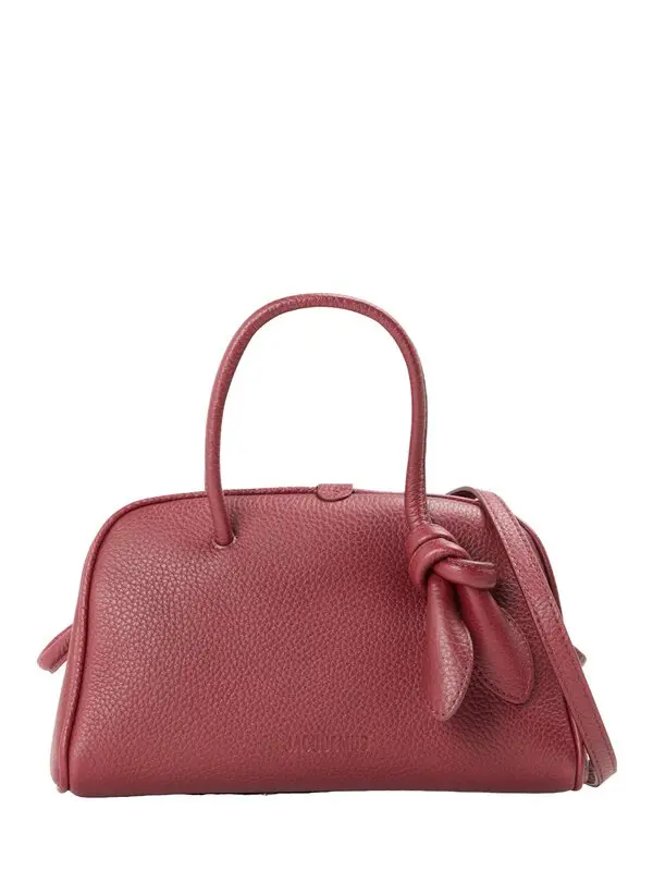 Jacquemus Grain Leather Top Handle Bag - Red