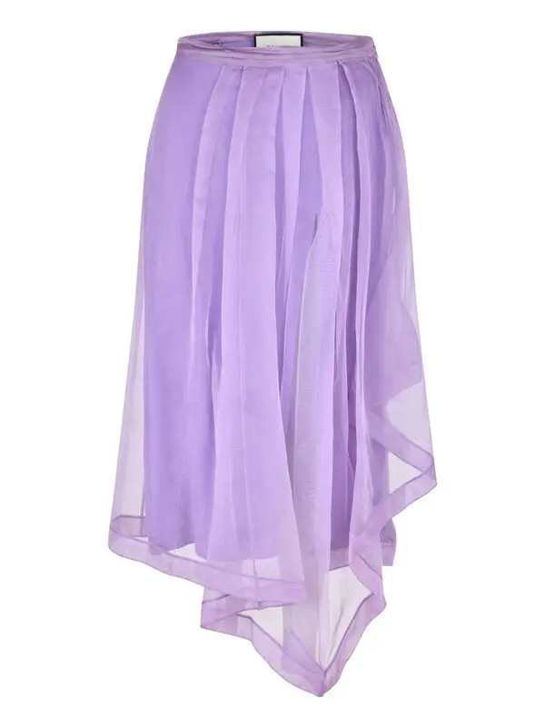 Gucci Lilac Tulle Midi Skirt - No