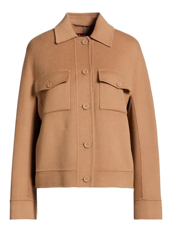 Max Mara Single-breasted Woolen Coat - Camel