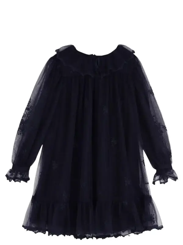 Chloé Embroidered Tulle Dress - Black