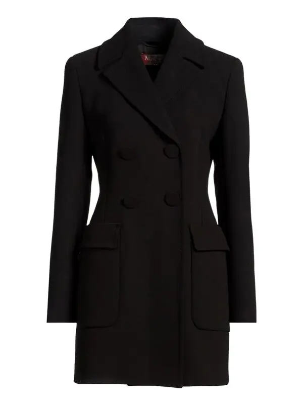 Max Mara Double-breasted Suit Coat - Black
