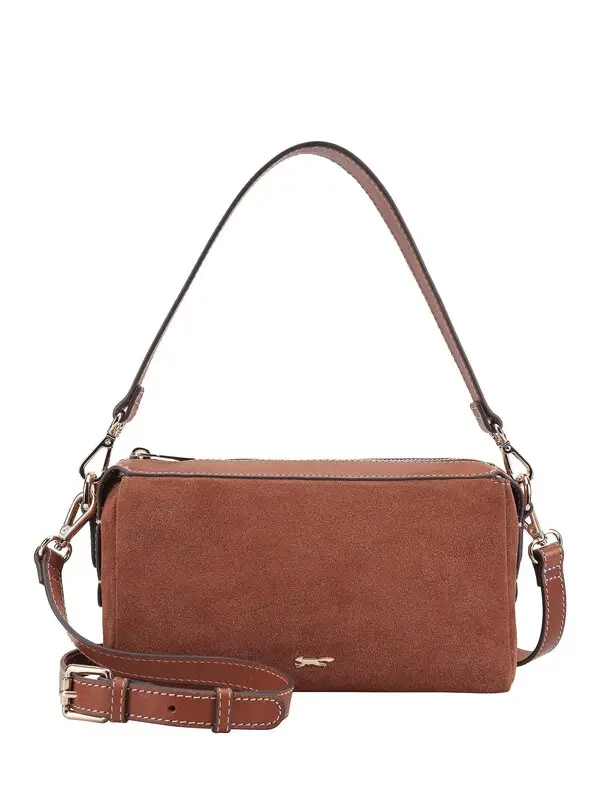 Paul Costelloe Hazel Suede Crossbody Bag - Brown